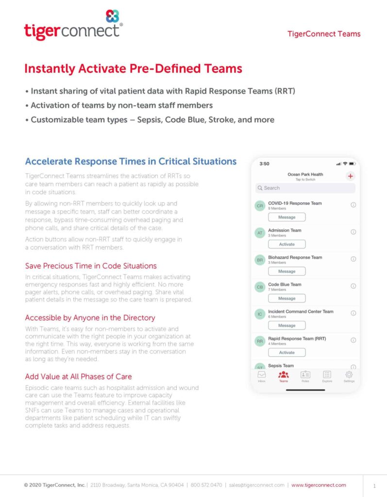 Using TigerConnect's Teams | Blog