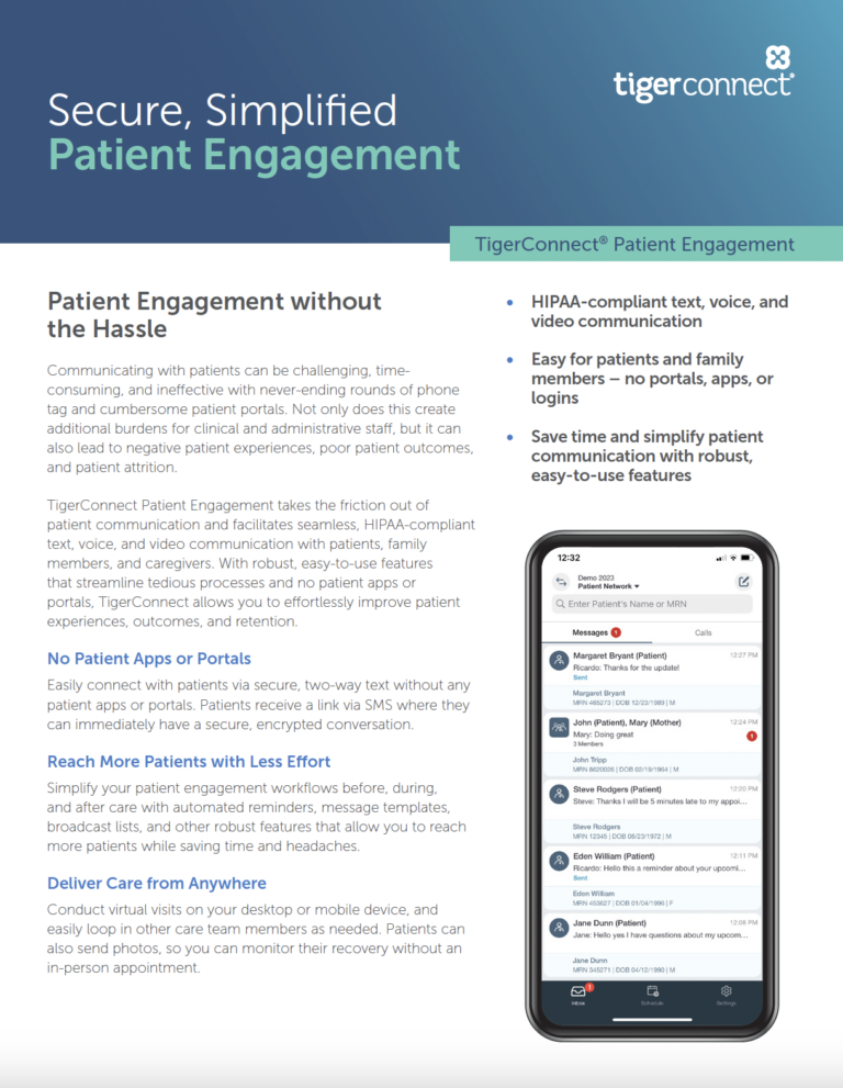 Patient Engagement App | Secure Patient Communication | TigerConnect